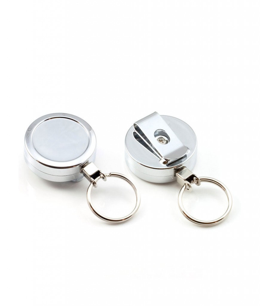Chrome Heavy Duty Key Reel - Customcard Ltd