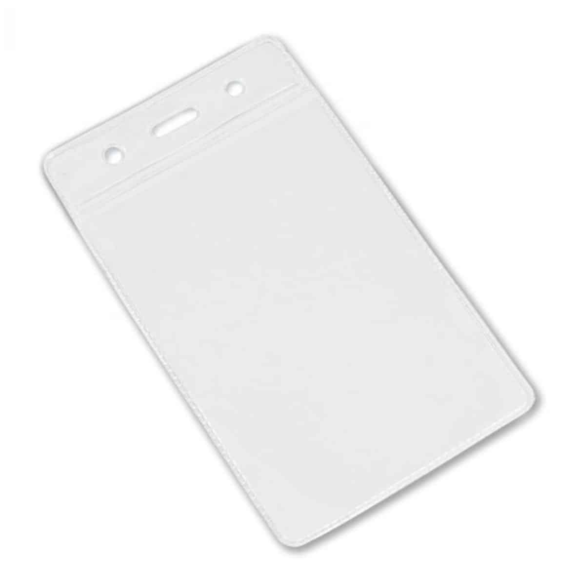 Medium Clear ID Card Pocket Portrait / Vertical - Customcard Ltd